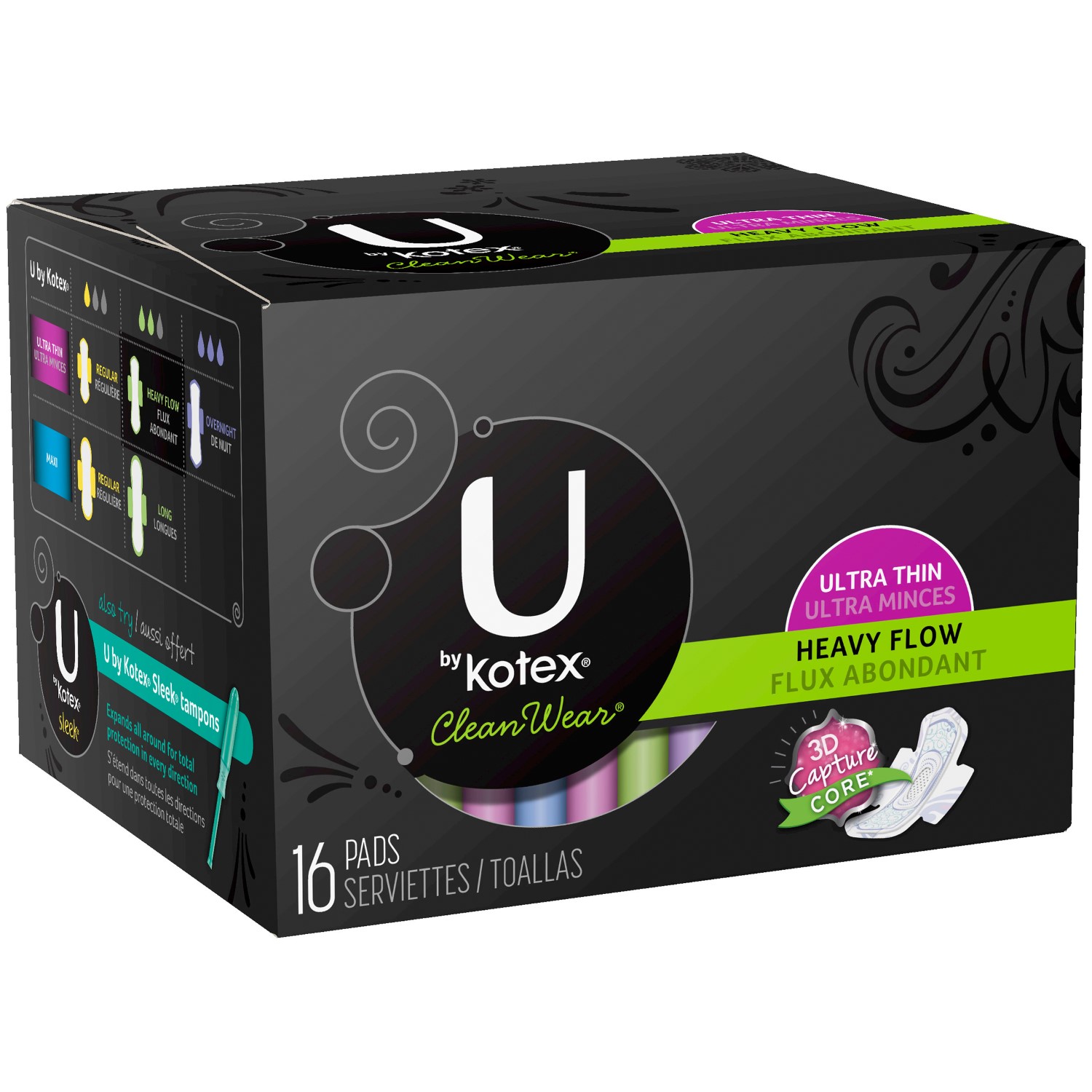 U by Kotex Cleanwear – Ultra Thin Heavy with Wings – BoxBox | Period ...
