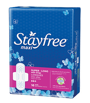 Stayfree Maxi – Super Long with Wings – BoxBox | Period Subscription Box